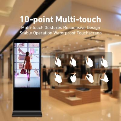 China 55inch LCD Advertising Kiosk 400cd/M2 USB Interface Digital Signage LCD Display for sale