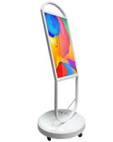 China Portable Mobile 32 Inch Digital Menu Board For Restaurant Shopping Mall for sale