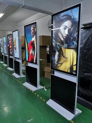 China 43 55inch Digital Signage Kiosk Rotate Floor Stand 360 Degree Advertising Display for sale