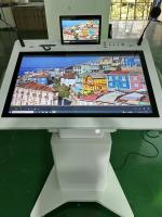 China 32'' Windows Interactive PCAP LCD Digital Display Lectern Smart Double Screen AIO Meeting Podium for sale