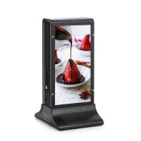 China Black 10 inch High Capacity Battery Desktop Small Advertising Player with Charging Station for sale