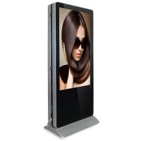 China 55 inch floor standing double side touch screen digital signage smart kiosk black white for optional for sale