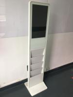 China Floor Standing Digital Signage Network Kiosk Display 21.5 Inch With Newspaper Shelf for sale