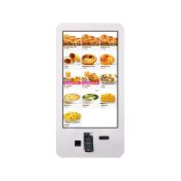 China Fast Food Ordering Self Service Digital Signage Wall Mount With Printer Camera for sale