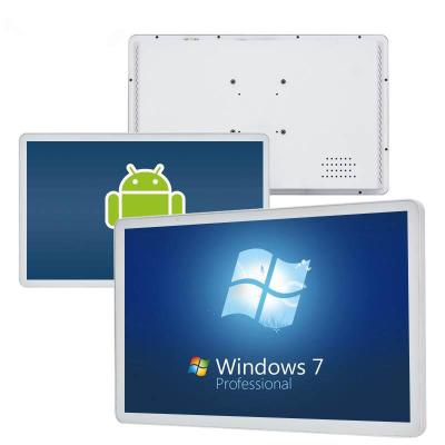 China 32 Inch White Edge Wall Mounted Digital Signage Touch Screen Android 1920 X 1080 Resolution for sale