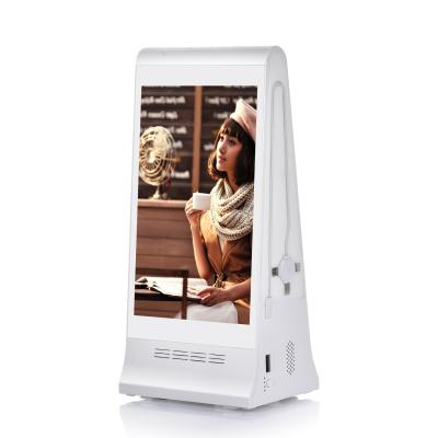 China 8inch Tabletop Digital Order Call Display LCD Screen Advertising Player with Menu Power Bank for sale