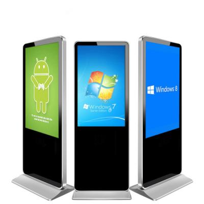 China Professional Mobile Digital Signage Kiosk 43'' White Black Aluminum Edge for sale