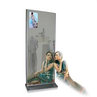 China Black LCD Magic Mirror Interactive Touch Screen Kiosk 43 Inch With Motion Sensor for sale