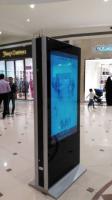 China 55 inch Floor Stand Double Sides black color Lcd 3g bank  digital signage for sale