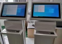 China Free Standing Kiosk Multimedia Advertising player white RS232 With Keyboard for sale