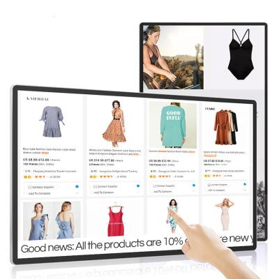 China Digital Signage  slim frame 350MHz Wall Mounted  400cd/m2 FCC Android Tablet for sale