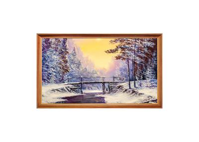 China 21.5 32 Inch Touch Screen Advertising Wooden Frame Wall Mount Digital Signage for sale