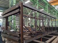 China Q235B Q355B Painted Steel Conveyor Belt Stringer Supports Rugged Modular Framing for sale