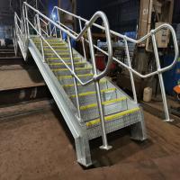 China Steel Structure Staircase Steel Ladder HDG Painting Steel Fabrication Stairs for sale