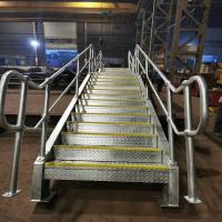 China Steel Structure Staircase Steel Ladder HDG Painting Steel Fabrication Stairs for sale