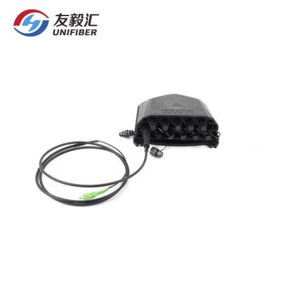 China 8 Ports FAT Pre Terminated Fiber Optic Termination Box With 1x4 1x8 Mini Splitter for sale