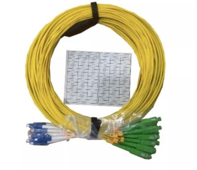 China 12 / 24 / 48 Core Customized Pre Terminated Multi Fiber Cable LC/UPC SC/APC PVC LSZh Jacket for sale