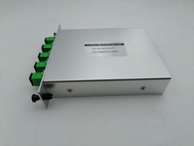 China 1x4 SC APC Optical PLC Splitter Metal Case LGX Cassette For CATV FTTH for sale