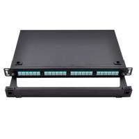China OM3 1u Rack Mount Fiber Enclosure 96 Core Mpo To Lc With 4 Lgx Cassettes for sale