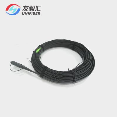 China Toneable Flat Sst Ftth Drop Cable Pre Connectorized G657a2 Optitap To Sc Apc 100ft for sale