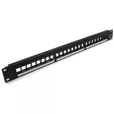 China 19 Inch CAT6 UTP Patch Panel 1U RJ45 24 Ports Blank for sale