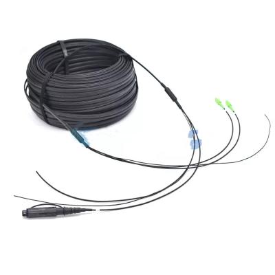 China SST Toneable Flat Drop Cable Optitap Hardened 2 Core SC/APC G657A1 PE for sale