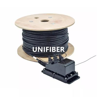 China Terminal Box Pre Connectorized Drop Cable 100m Pole Mounted 4 Ports H Optitap FTTX Optical for sale