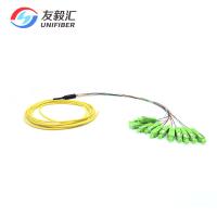 China Single Mode OS2 SC APC Pigtail 12 Core Fanout G657A2 Fiber 1.5m For Splicing for sale