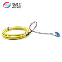 China Color Coded Fiber Optical Pigtail 1m LC/UPC 12 Fibers OS2 Single Mode for sale