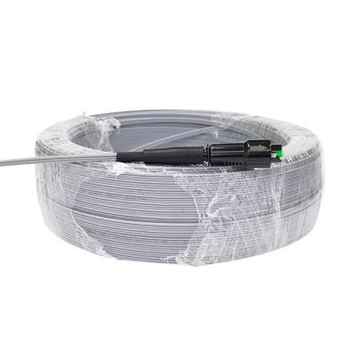 China Huawei Mini SC/APC Pre Connectorized Flat Drop Cable Grey LSZH 150m for sale