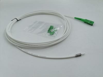 China Flexible SC APC Ferrule To SC APC Armored Fiber Patch Cable G657A2 3.0mm UV White 30m 50m for sale