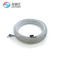 China FTTH Outdoor Flat Drop Fiber Optic Cable Grey G657A2 Huawei Mini SC 150m for sale