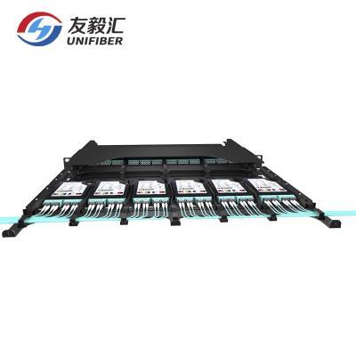 China 144 Ports MPO MTP Fiber Patch Panel With 8F 12F Cassette Capacity for sale