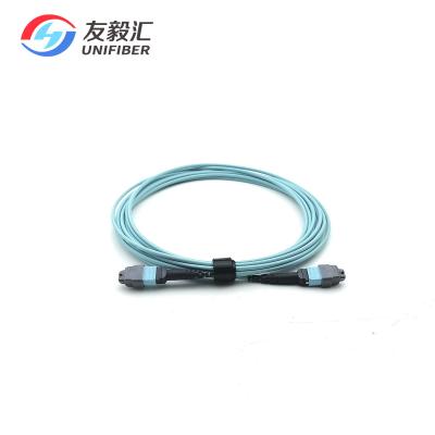 China 12 Fiber OM3 MPO MTP Patch Cord Elite Trunk Cable Female Polarity B for sale
