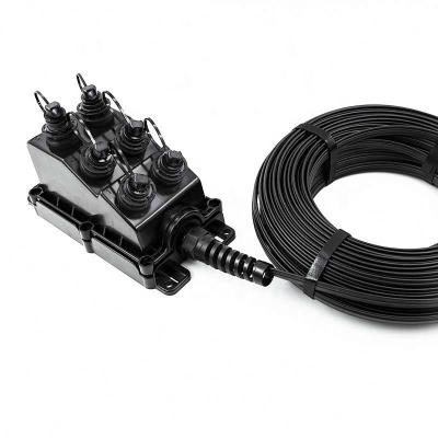 China Outdoor Waterproof Fiber Optic Termination Box With Feed Cable 100M 150M 200M for sale