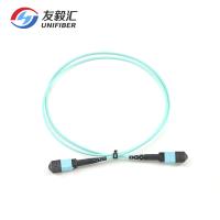 China Telecom MPO MTP Patch Cord 8/12/24 Fibers Polarity B OM3 PVC LSZH OFNP Jacket for sale
