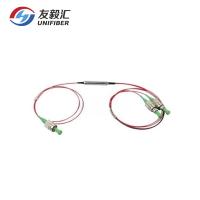 China 1550nm 1x2 Polarization-Maintaining PM Fiber Optic Coupler 50/50 FC/APC High Extinction Ratio for sale