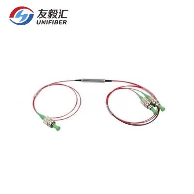 China 1550nm 1x2 Polarization-Maintaining PM Fiber Optic Coupler 50/50 FC/APC High Extinction Ratio for sale