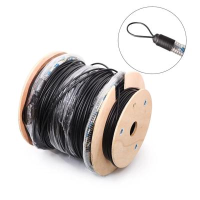 China Custom Pre Terminated Fiber Cable Indoor/outdoor Single Mode 4/6/8/12 Core LC/SC with Pulling Eyes for sale