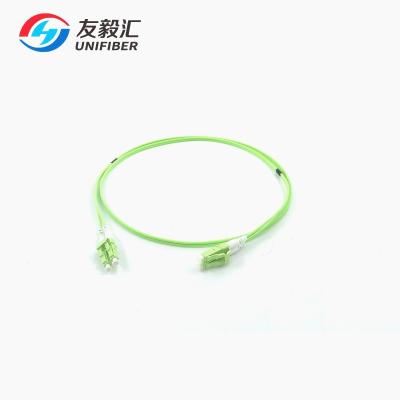 China LC to LC Duplex Multimode OM5 Fiber Patch Cable 2.0mm LSZH 1M for sale