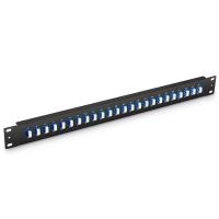 China FHU 1U 19'' Fiber Adapter Panel, 48 Fibers OS2 Single Mode, 24 x LC UPC Duplex (Blue) for sale