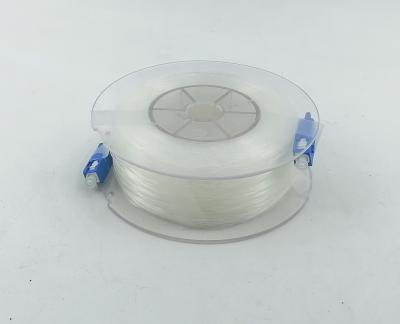 China SC/UPC-SC/UPC Invisible Transparent Optical Fiber Cable, OS2 Singlemode G657B3, Nylon Jacket 10M for sale