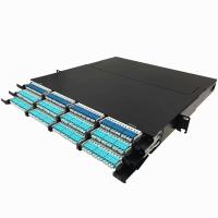 China 1U 144 fiber Ultra high density MPO fiber optic patch panel for sale