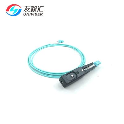 China Uniboot LC to LC Duplex OM4 LED Light Traceable Fiber Patch Cable 3M for sale