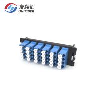 China 24 Fiber Adapter Panel, OS2 Single Mode, 6 x Quad LC Adapter, Ceramic Sleeve for sale