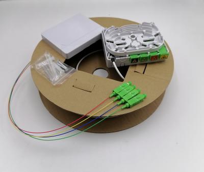 China 4 FO Pre-Terminated Outlet Kit (PTO) G657A2 Drop Cable With Shuttered SC/LC Adapter for sale