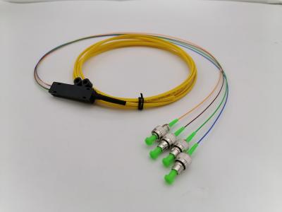 China 4 Core Single Mode G657A2 FC/APC Ribbon Fiber Pigtail 2.5m for sale
