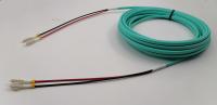 China OM3/OM4 Multimode Flat Twin Ruggedised LC–LC Duplex Fiber Optic Patch Leads for sale