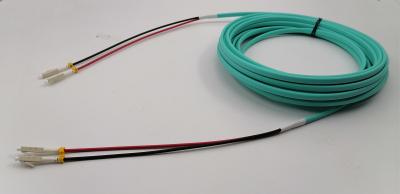 China OM3/OM4 Multimode Flat Twin Ruggedised LC–LC Duplex Fiber Optic Patch Leads for sale