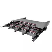 China 19 Inch 1U Sliding144 Port MPO/MTP Patch Panel with 8/12 Fiber Cassettes Multimode OM4 for sale